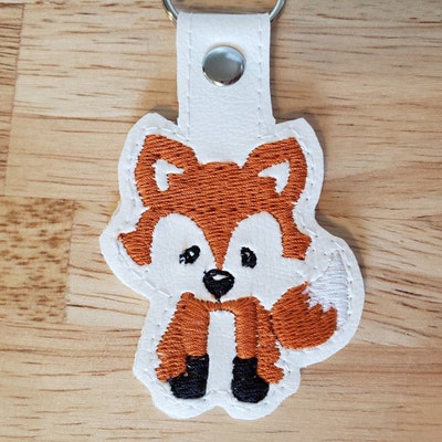 Digital File, 2 Fox Key Fobs, Forest Animal, ITH, Embroidery Design ...
