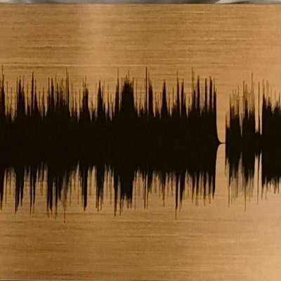 19th Anniversary Gift Bronze Anniversary Gift Song Soundwave Art Gift ...