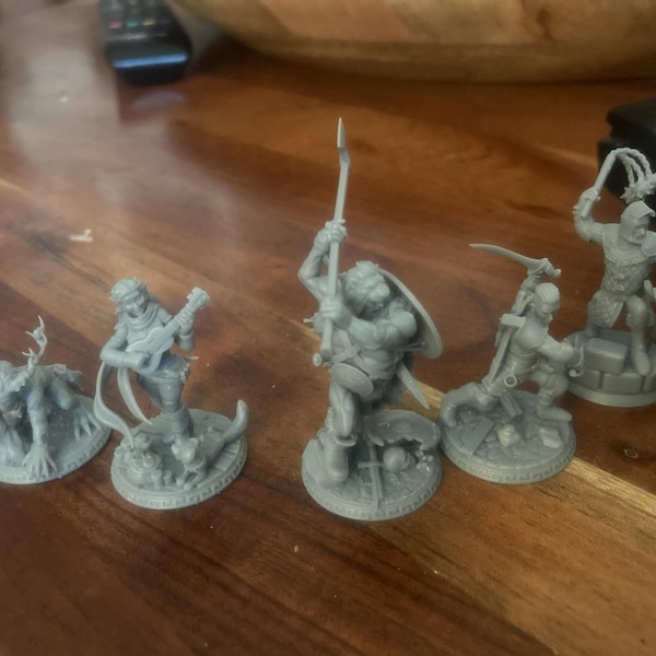 5pc Set Necromancer and Lab Props Miniature 3D Resin Printed 28-32mm ...