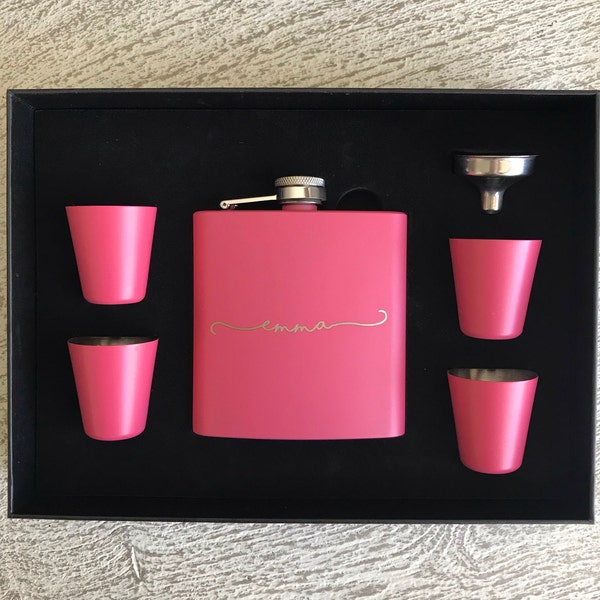 Engraved Flask for Women, Flask Set, Personalized Flask for Women ...
