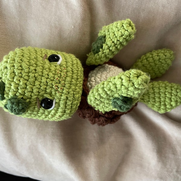 Baby Turtle Crochet Pattern. Cute Crochet Turtle Pattern. Amigurumi ...