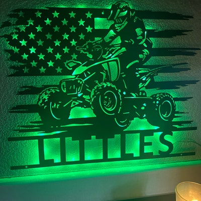 Custom Tractor Metal Wall Art With LED Light, Personalized Tractor Farm ...
