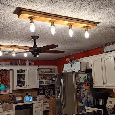 Farmhouse Beam Light Fixture: Rustic Elegance With Handcrafted Ceiling ...