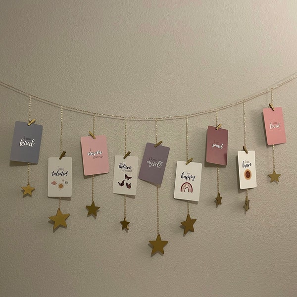 Photo Display Instant Wall Hanging String With Clips - 3M Self Adhesive ...