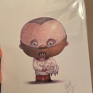 11x14 Baby Alien Xenomorph With Braces and a Toy Space | Etsy