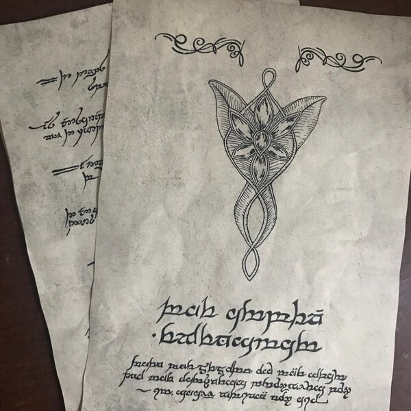 3 Dwarven Runic Pages - Scrolls From the Realm of Tolkien - Etsy