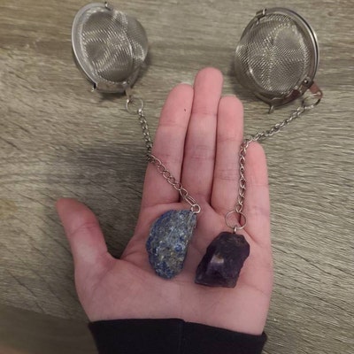 Raw Crystal Tea Infuser Loose Leaf Tea Steeper Cute Tea Strainer Rough ...