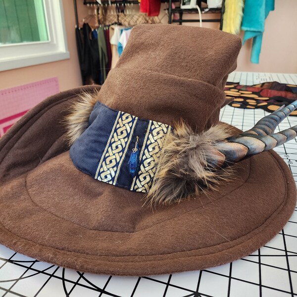 Brown "wizard Chill" Hat / Witch Hat / Mage, Sorcerer, Warlock ...