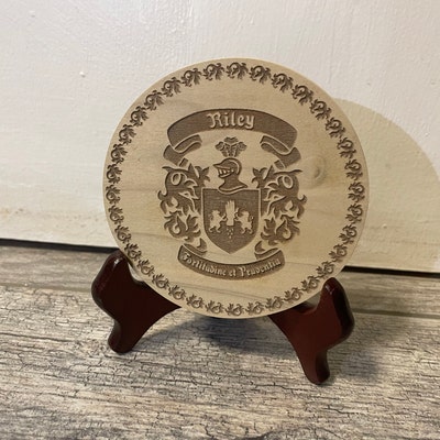 Riley Family Crest. Coat of Arms Svg. Heraldic Shield With Lions and ...