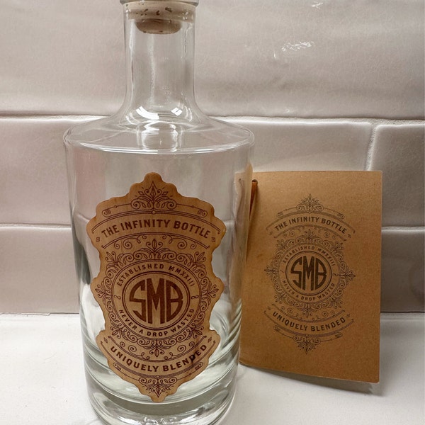 Personalized Infinity Bottle | Real Wood Label | Whiskey Blending ...