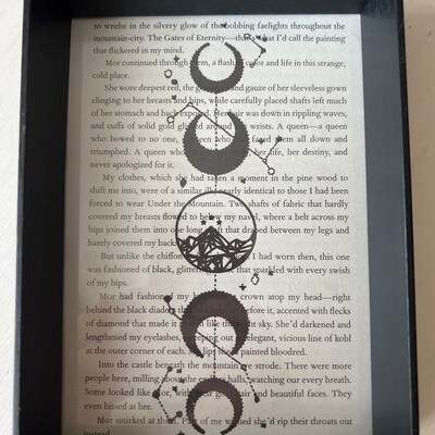 ACOTAR/ACOMAF/ACOWAR Feyre Back Tattoo Moon Phases Book Page Art Print ...