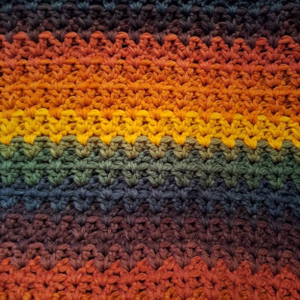 Easy Weekend Crochet Afghan, Beginner Crochet Blanket Pattern, Quick ...