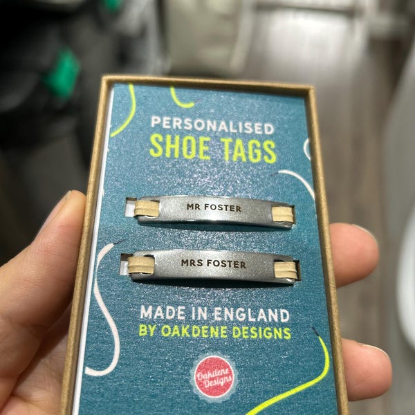 Personalised Metal Shoe Tags - Etsy