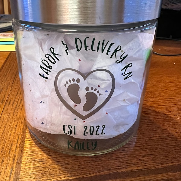 Birth and Delivery Tracking Jar With Beads- Personalized for Labor ...