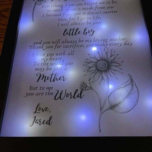 Lighted Memorial Frame - Loving Memory Gift - Sympathy Frame ...