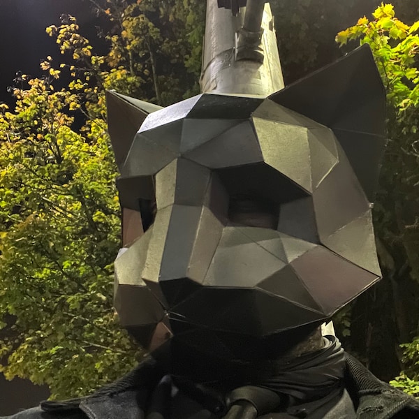Cat Mask, Papercraft, DIY, Low Poly, Mask, PDF Papercraft, Cat ,pattern ...