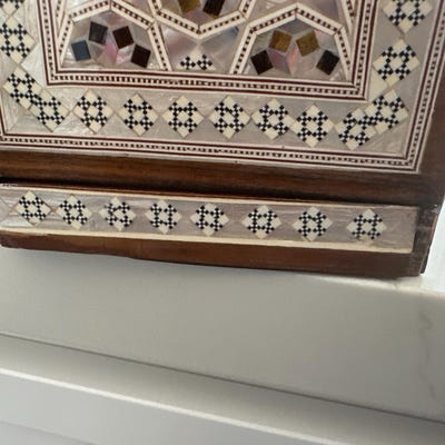 Arabesque Square Tissue Box, Mother of Pearl Inlaid Cube Tissue Box ...
