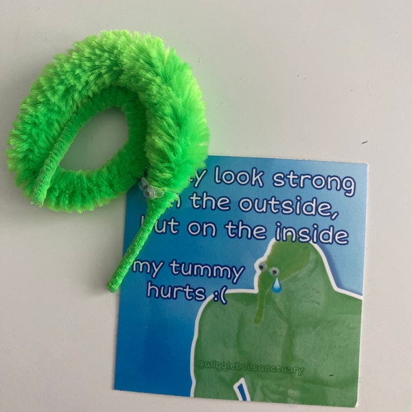 Buff Worm Meme Sticker || Funny Meme, Squirmle, Worm on a String - Etsy
