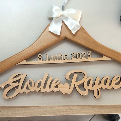 Personalized Hanger, Custom Hanger, Name Hanger, Wedding Hanger, Bride ...