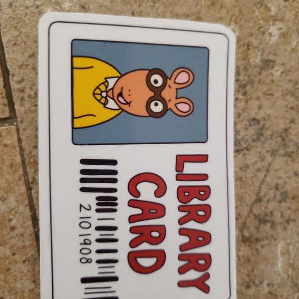 Library Card Sticker / Arthur Inspired Sticker - Etsy