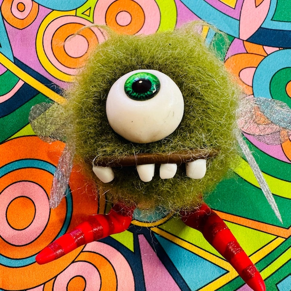 Needle Felted Scary Beautiful Monster. Needle Felted Bugs, Creatures ...