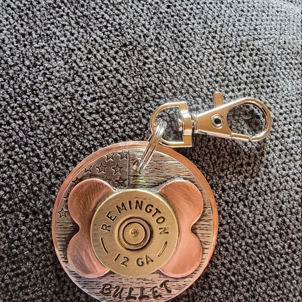 Custom Hand Stamped Dog Tag, Personalized American Flag, Badass Dog Gun ...