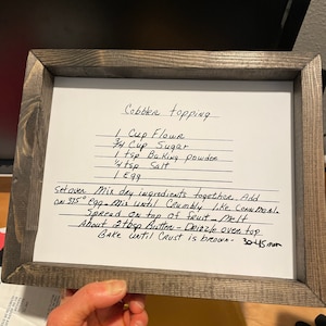 Custom Wood Framed Printed Family Recipe Kitchen Sign - Etsy