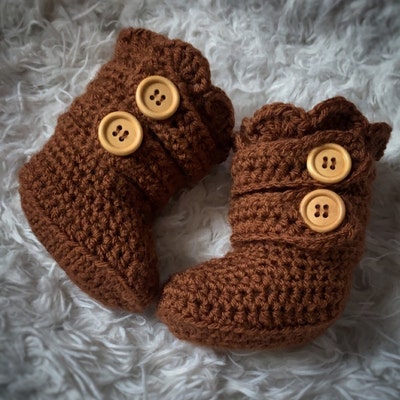 Crochet Baby Pattern, Crochet Baby Boots Pattern, Classic Snow Boots ...