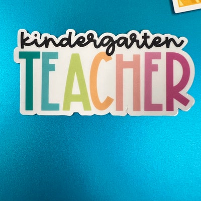 Kindergarten Teacher Sticker - Etsy