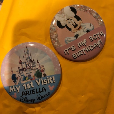 Disney First Visit Buttons-disney First Visit Pins-disney Family ...