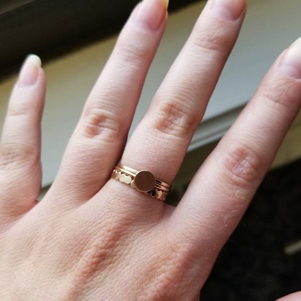 Small Signet Ring-signet Ring Woman-minimalist Silver Ring-dainty ...