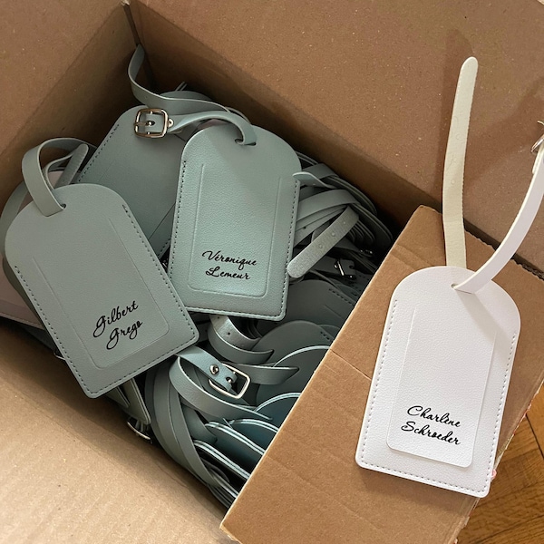 WEDDING / TABLEAU MARIAGE Placeholder Luggage Tags With Name ...