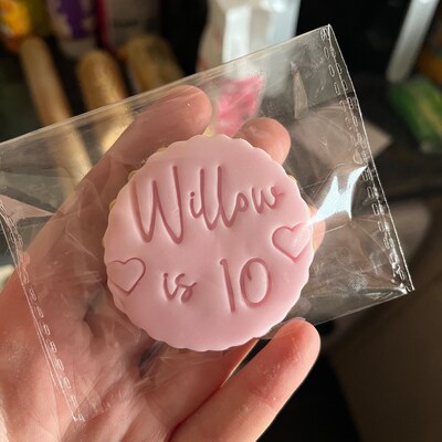 Dinosaur Cake Stamp Dino Theme Children's Birthday Acrylic Debosser ...