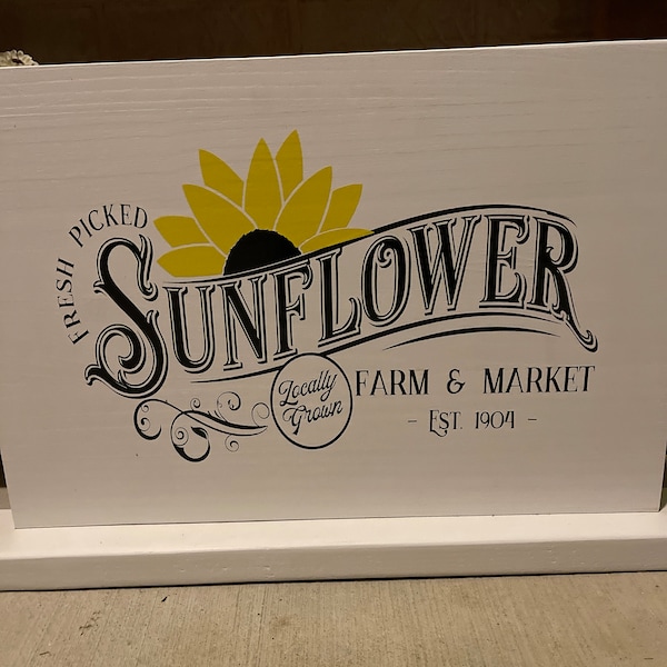 Sunflower Market Svg, Sunflower Svg, Vintage Sunflower Sign Svg ...