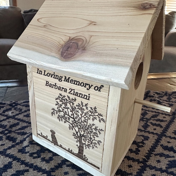 Birdhouse All Cedar Custom Laser Engraved. Build Your Own Options ...