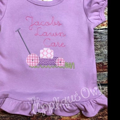 Blanket Stitch Lawn Mower Applique With Vintage Stitch, Quick Stitch ...