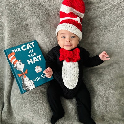 Dr. Seuss Inspired Cat in the Hat Baby Crochet Outfits. Tall - Etsy