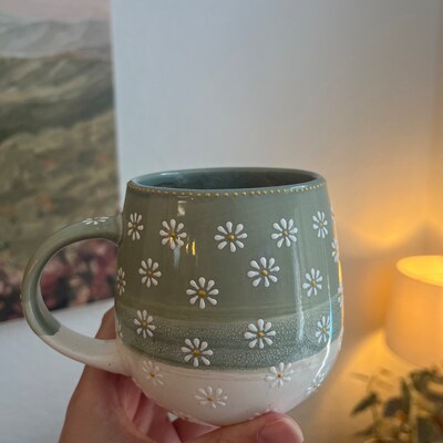 Daisy Coffee Mug Cozy Tea Cups Daisy Cappuccino Ceramic Mug Cute Daisy ...