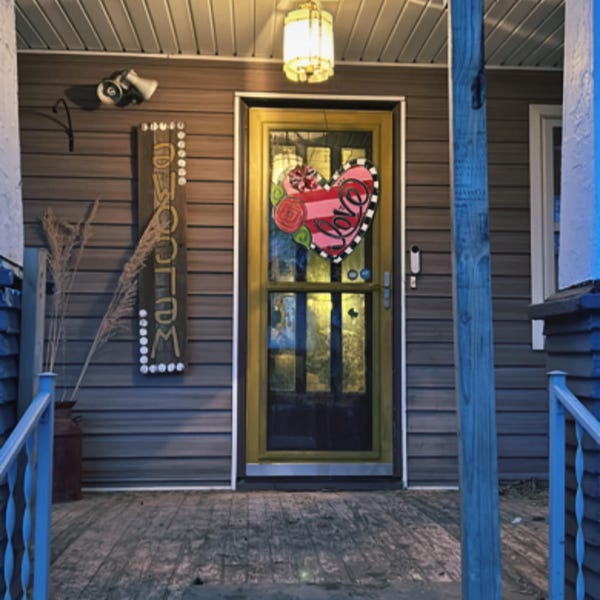 Love Your Neighbor Door Hanger - Heart Door Hanger - Love your neighbor ...