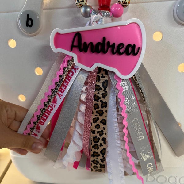 Cheer Bogg Bag Tag, Cheerleader Tassel Charm Sport Duffle Bag, Gym Bag ...
