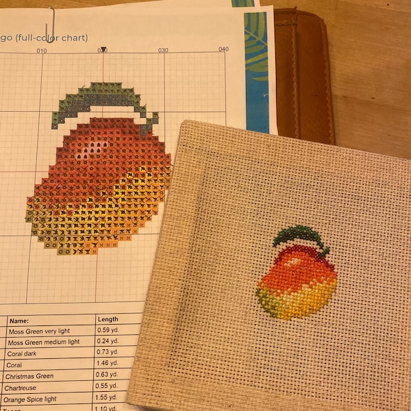 Mango Cross Stitch Pattern PDF - Mango + Tiny Mango Embroidery ...