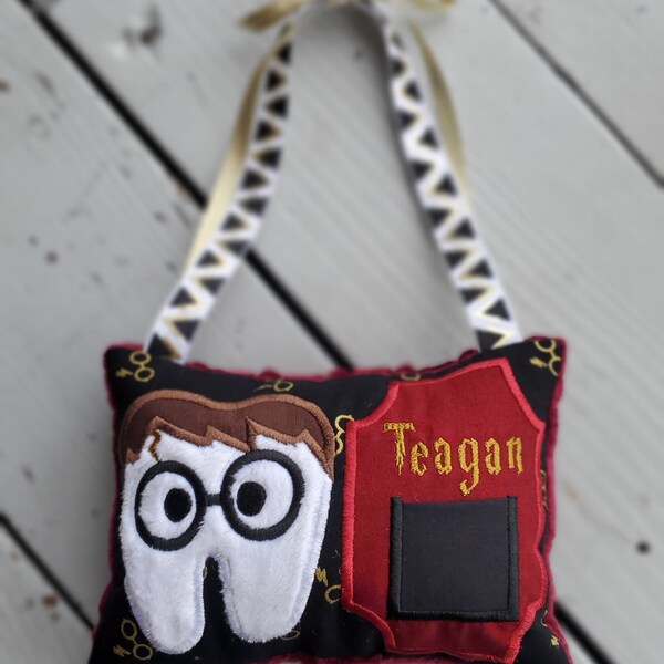 DIGITAL ITEM: 5x7 Wizard Boy Tooth Fairy Pillow ITH Embroidery Design ...