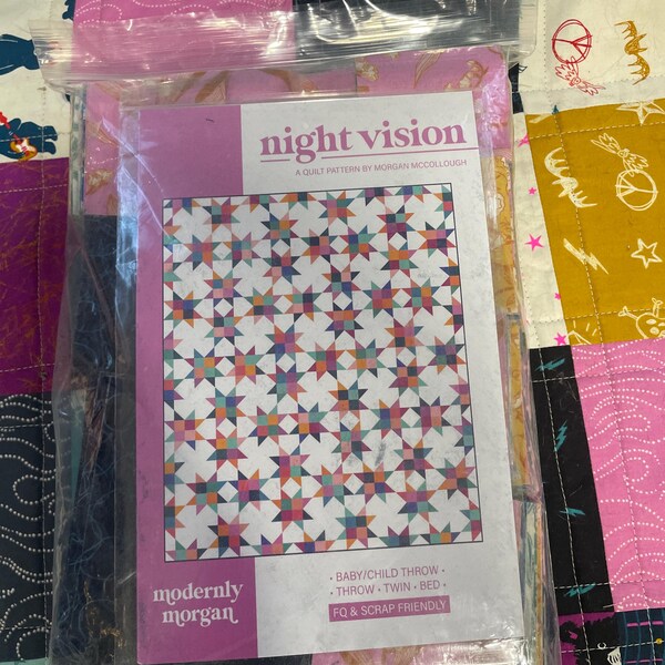 Starshine in Multi Quilt Kit Fabric Pattern and Binding and Backing ...