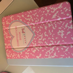 Composition Book Pastel Pink and Blue iPad Case Notebook Cute Kawaii ...
