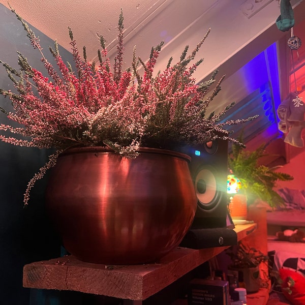 Copper Plant Pot, Handcrafted Indoor Planter, Boho Home Decor ...
