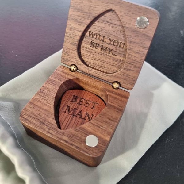 Custom Wooden Guitar Picks Box,personalized Guitar Pick Holder Storage ...