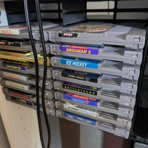 2 Rows - Rack Display for NES Nintendo Entertainment System Games ...