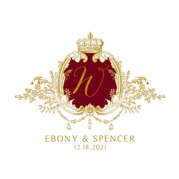 Royal Logo, Crown Logo, Royal Wedding Logo, Wedding Emblem, Wedding ...