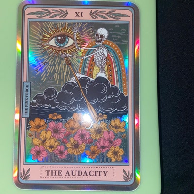 The Audacity Tarot Card Holographic Sticker Audacity Tarot - Etsy