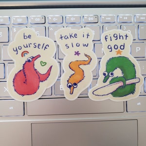 DIGITAL Fluffy Worm Sticker Pack - Etsy